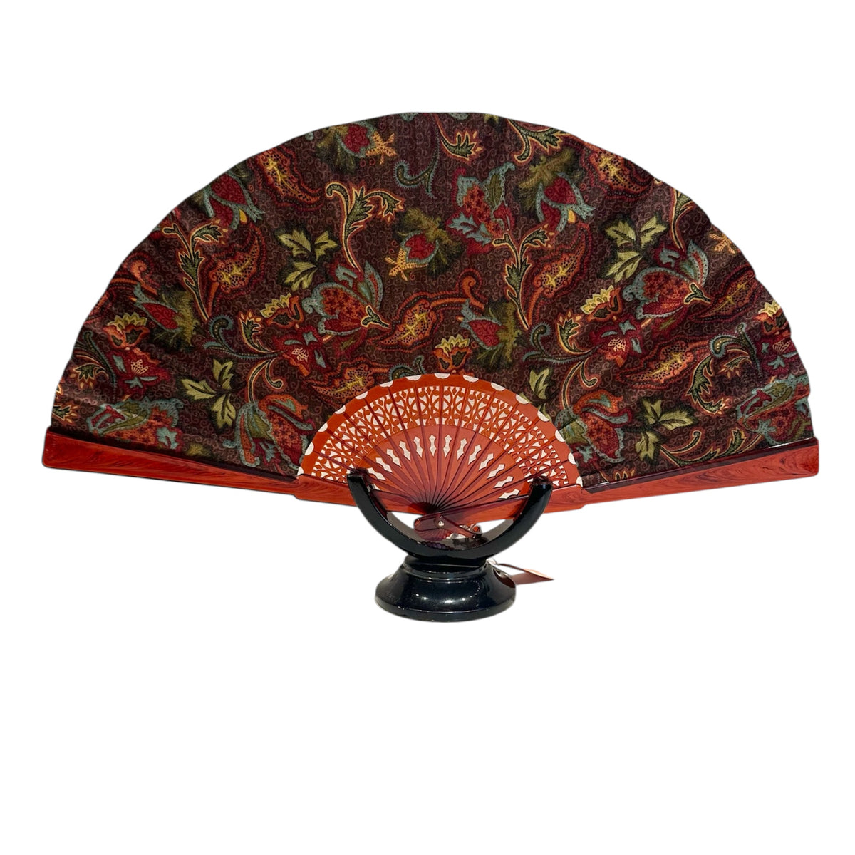 Cotton fan with exotic flowers | Viganò Milano 1919