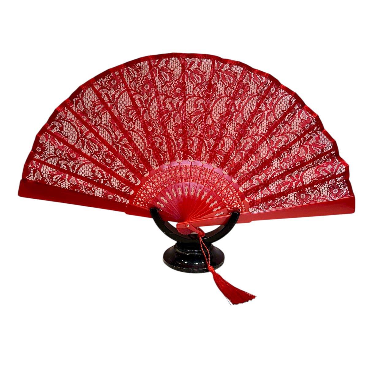 Red lace fan | Viganò Milano 1919